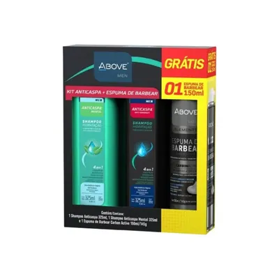 Kit Above Shampoo Anticaspa 325ml + Shampoo Anticaspa Mentol 325ml ...
