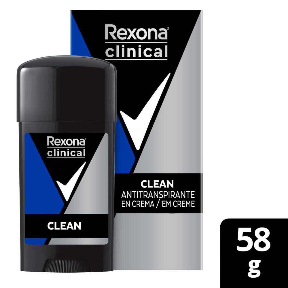 Desodorante Rexona Clinical Stick Men Clean 58g | Farmácias Nissei