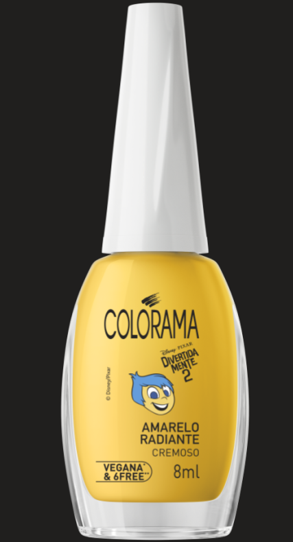 Esmalte Colorama Cremoso Coleção Divertidamente 2 Amarelo Radiante 8ml