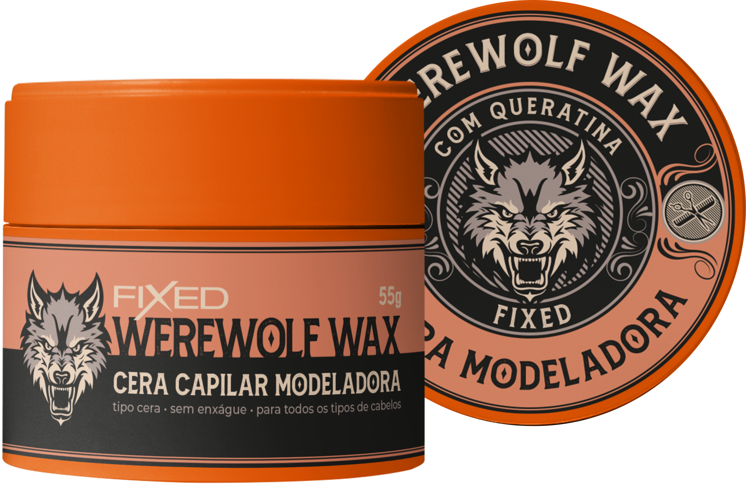 Cera Capilar Fixed Modeladora Werewolf Com Queratina 55g