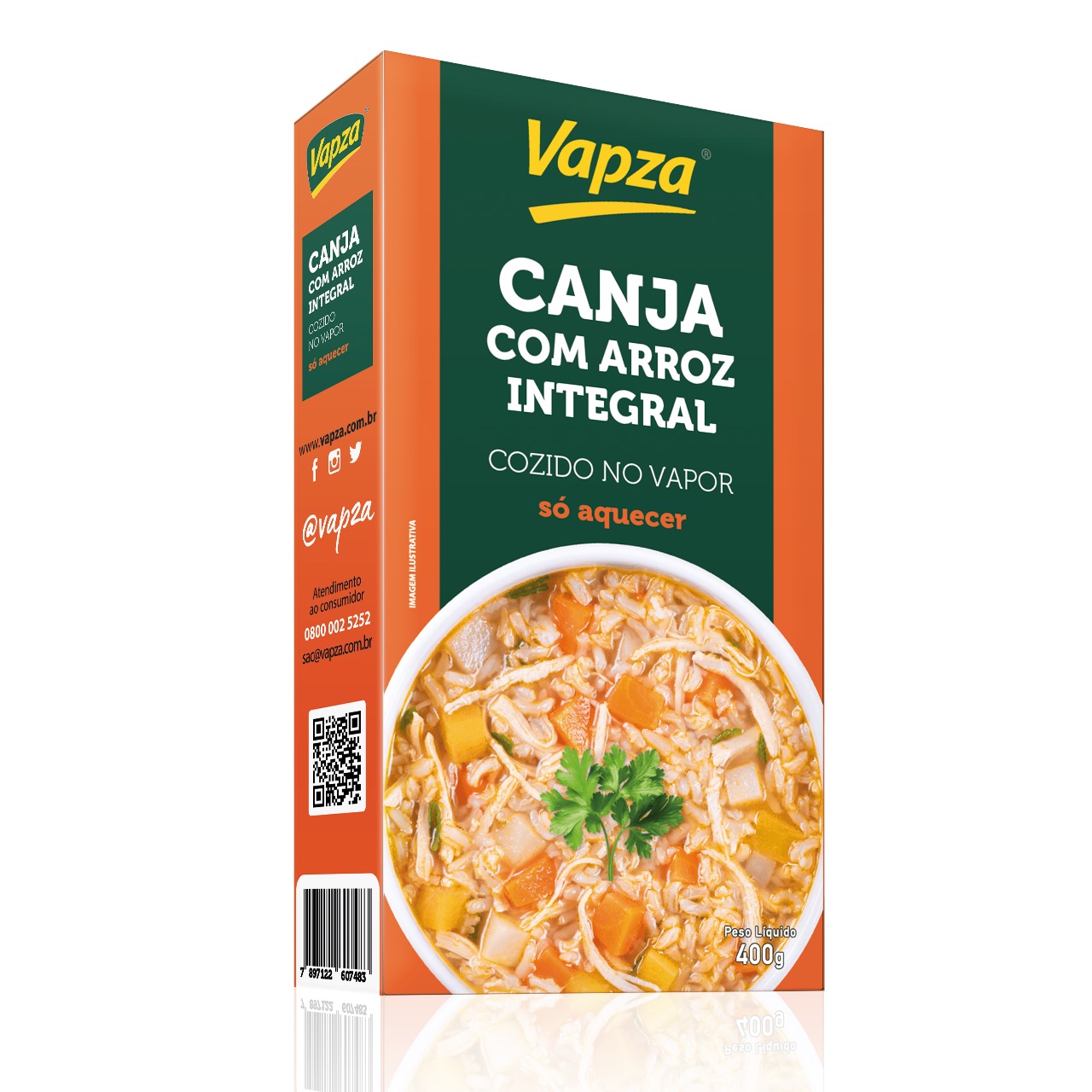 Canja Com Arroz Integral Vapza 400g