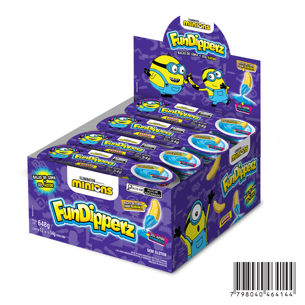 Bala Goma Fundipperz Minions 54g | Farmácias Nissei