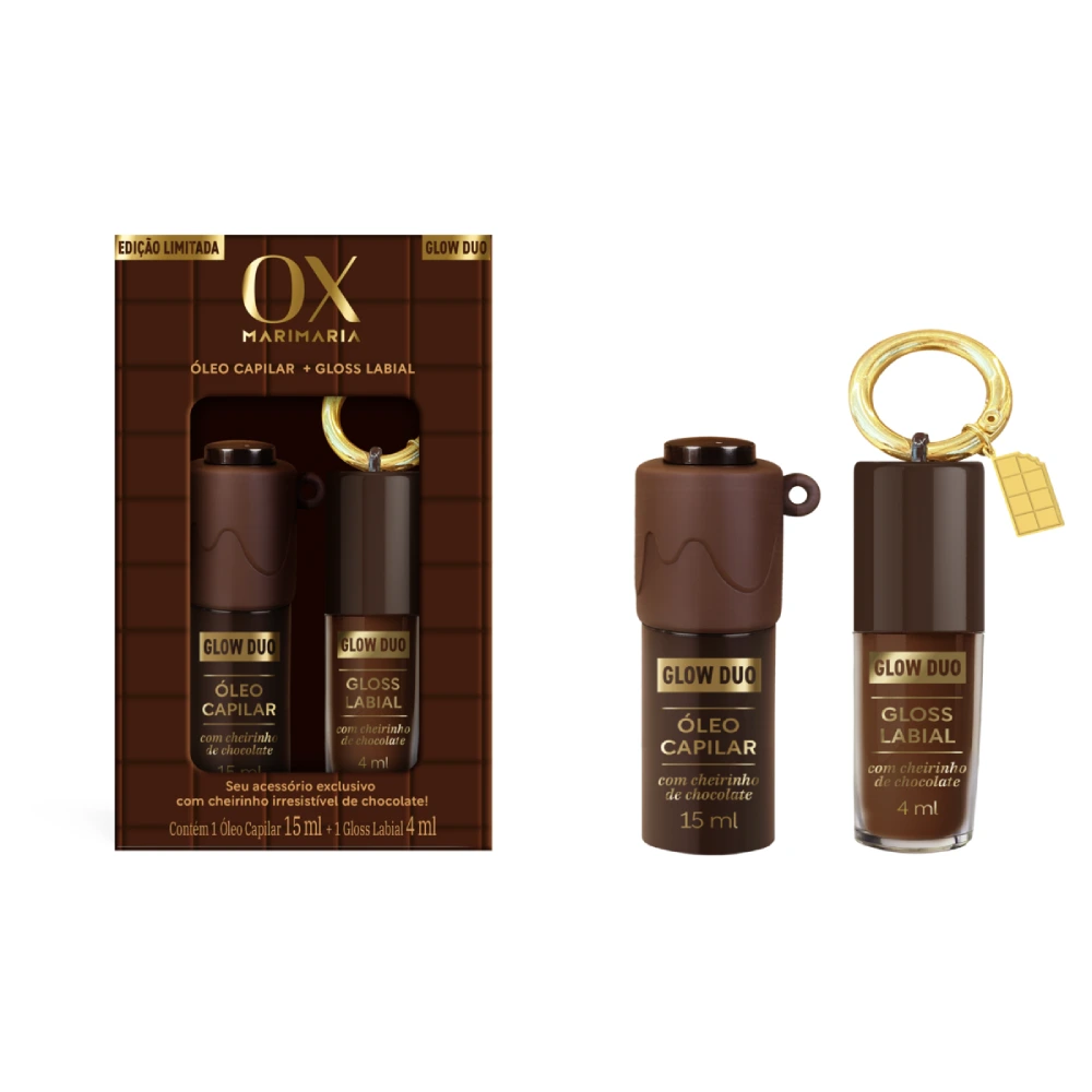Kit Óleo Capilar 15ml + Gloss Líquido Labial 4ml Mari Maria OX ...