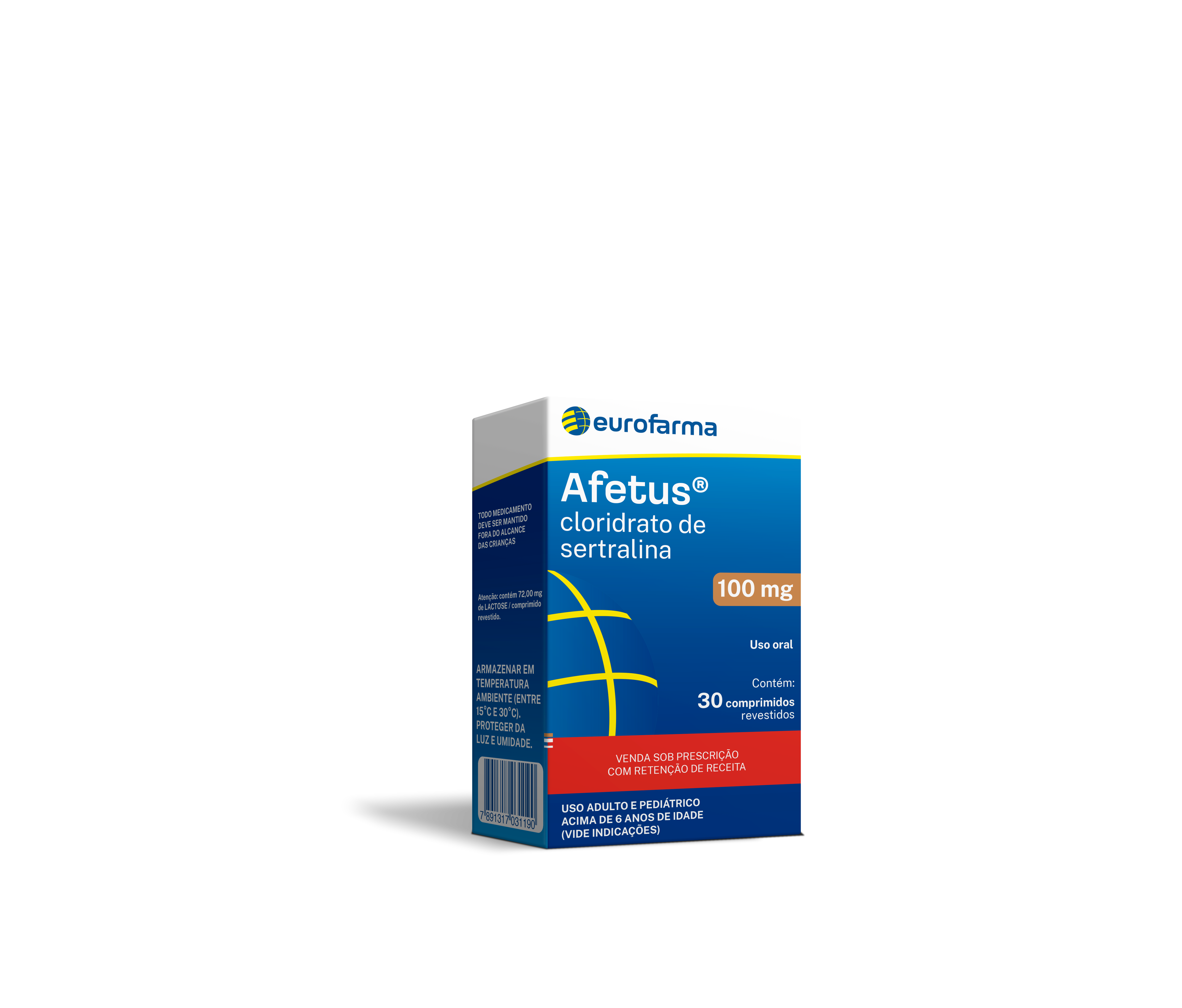 Afetus Cloridrato de Sertralina 100mg 30 Comprimidos | Farmácias Nissei