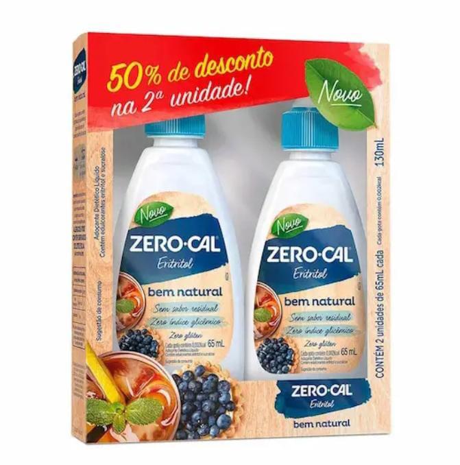 Adoçante Zero-Cal Eritritol Líquido 2 Unidades de 65ml Cada
