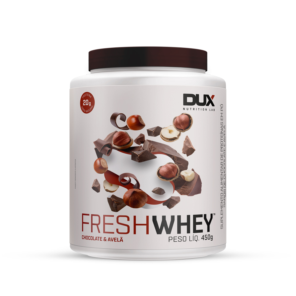 Whey protein Dux Nutricion Chocolate e Avelã Fresh Pote 450g