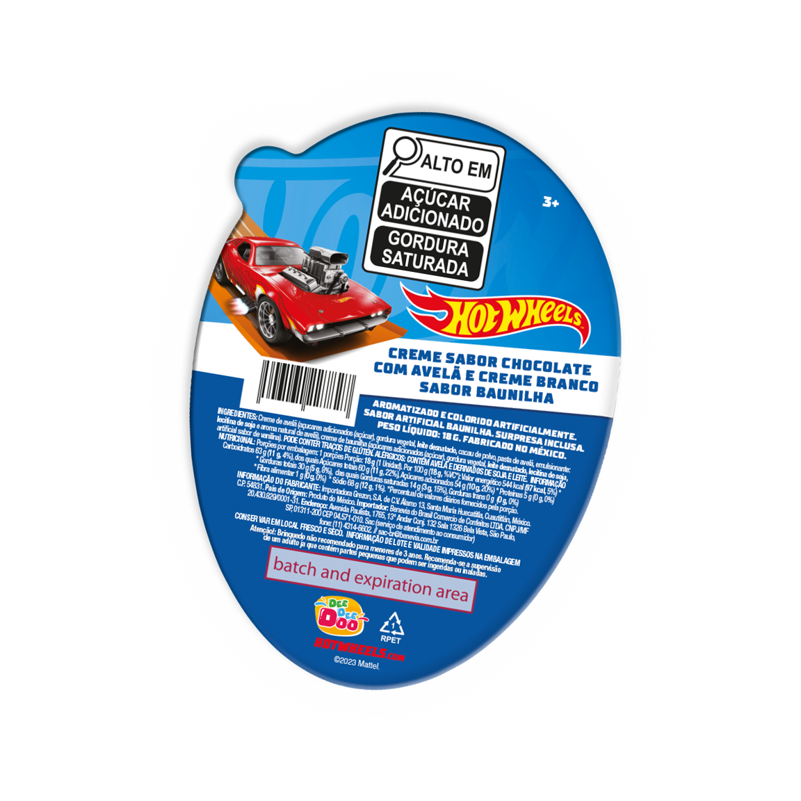 Ovo Creme Hot Wheels 18g