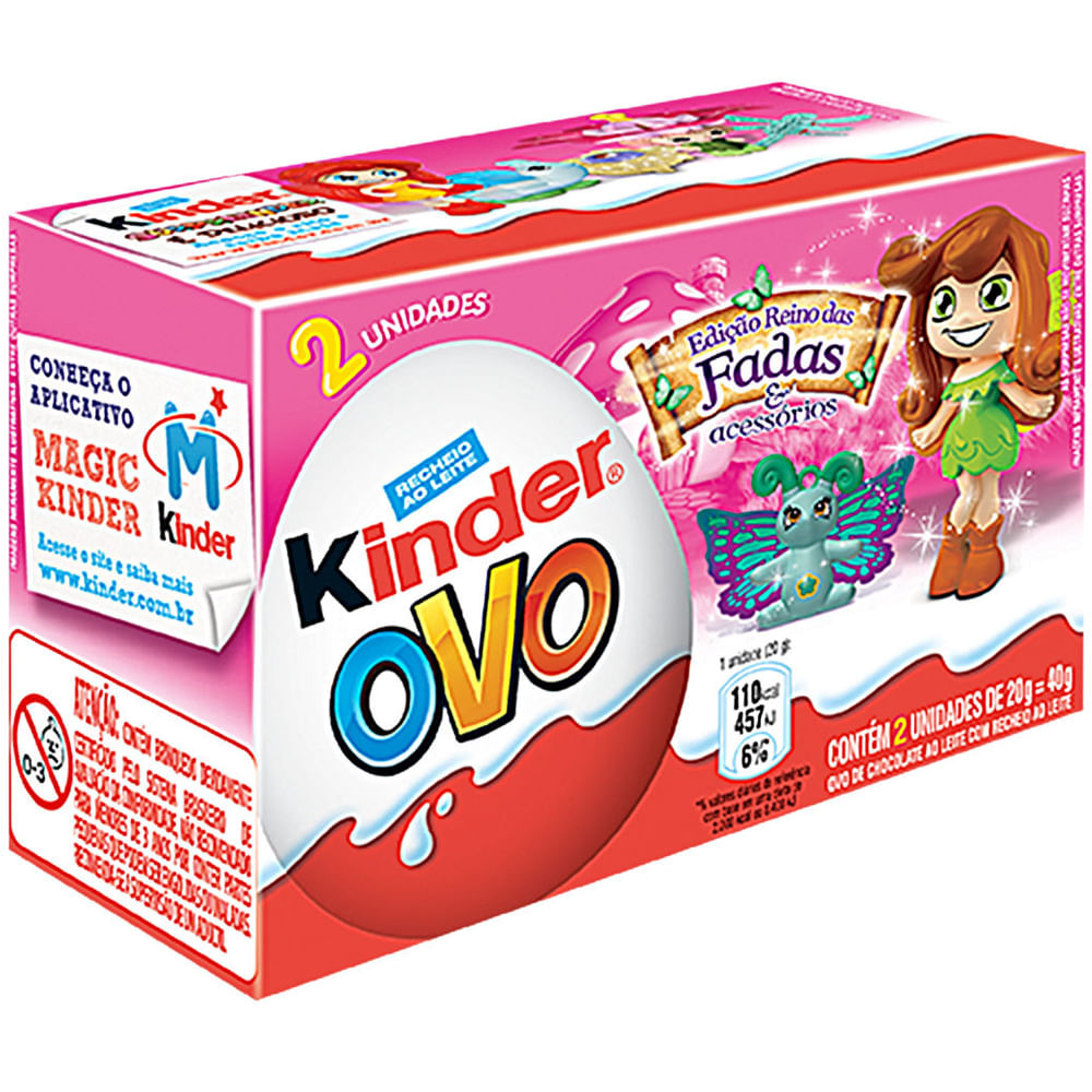 Kinder Ovo Meninas Com 2 Unidades Com 20G - Brindes Variáveis ...