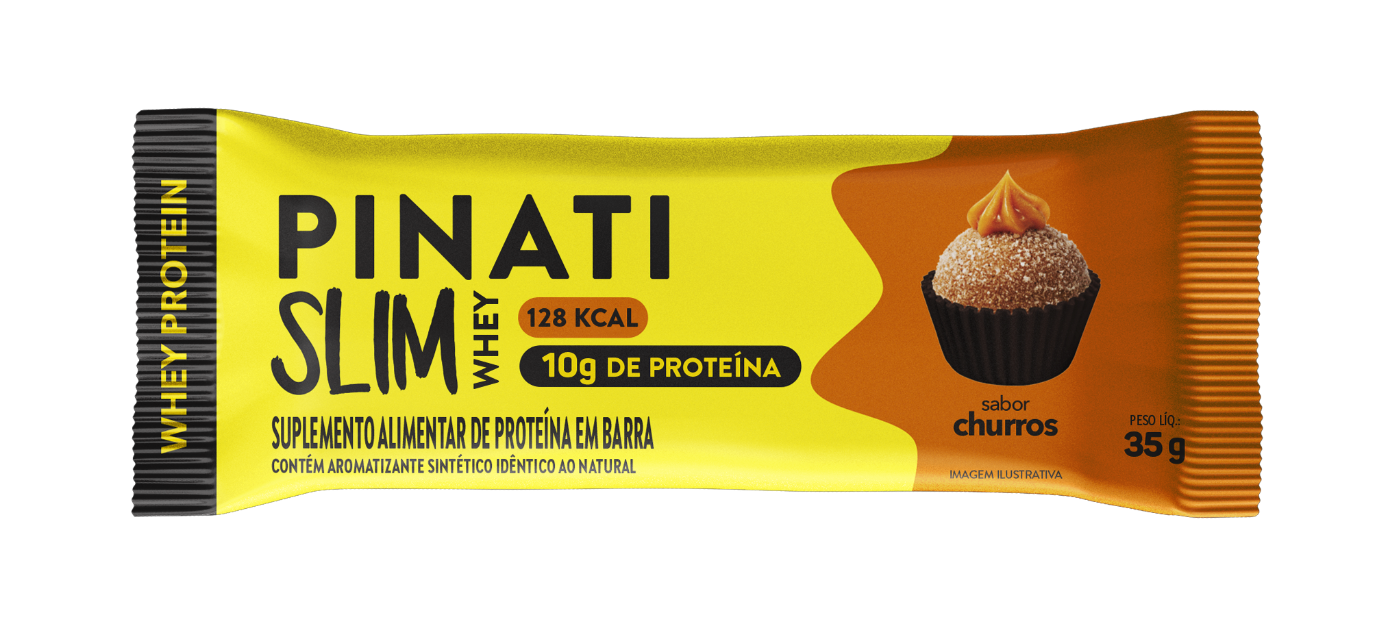 Barra de Proteína Churros Pinati Slim Whey Protein 35g